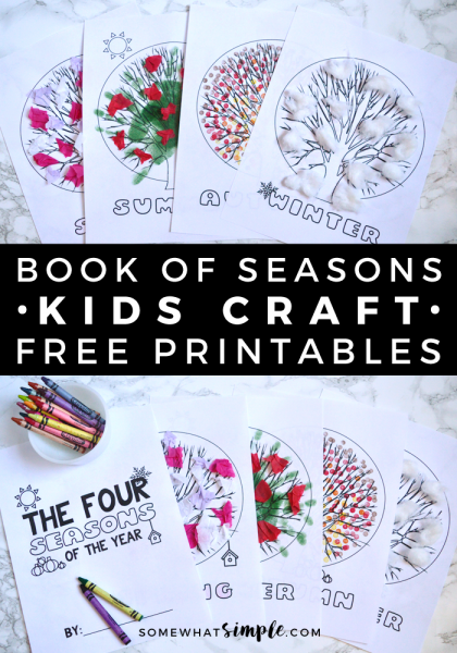 Four Seasons - Free Printable Craft For Kids - Somewhat Simple