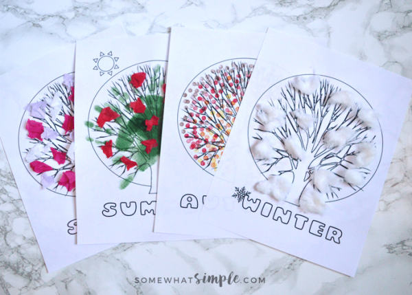 Four Seasons - Free Printable Craft For Kids - Somewhat Simple