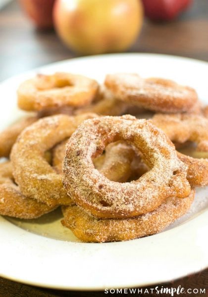 Fried Cinnamon Apple Rings Recipe | Somewhat Simple