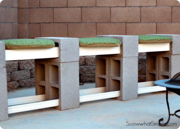 DIY Cinder Block Bench (Only 4 Materials) | Somewhat Simple