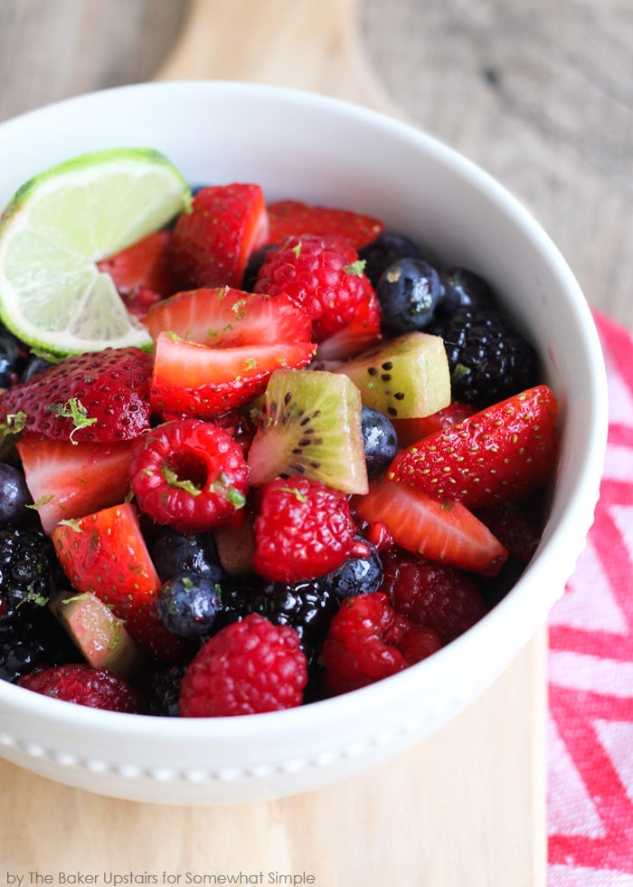 Honey Lime Berry Salad - Somewhat Simple