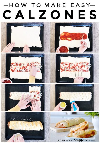EASIEST Homemade Calzone Recipe {Video} | Somewhat Simple