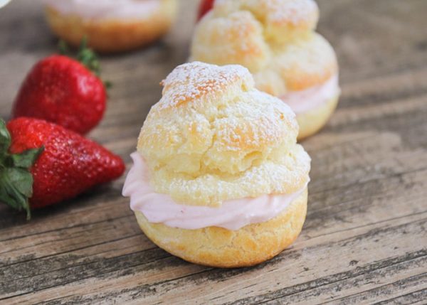 Easy Strawberry Cream Puffs - from Somewhat Simple