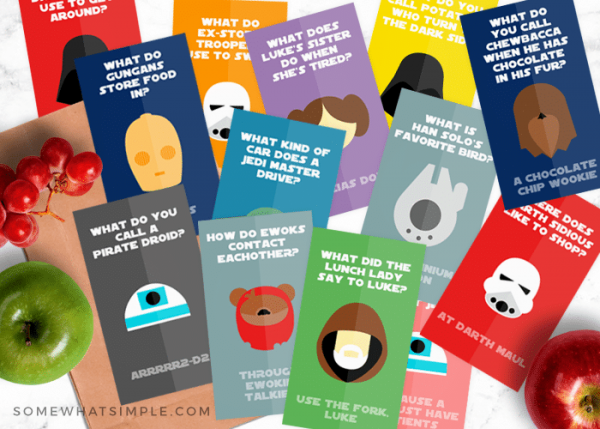 Star Wars Lunch Ideas + Free Printable Jokes - Somewhat Simple