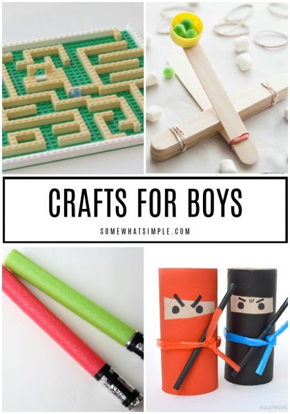 10 Craft Ideas for Boys (Handmade Activities) - Somewhat Simple