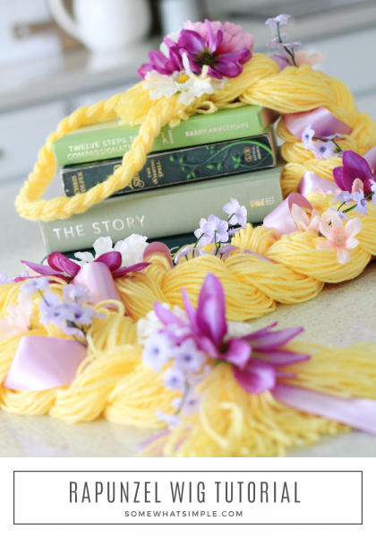 Rapunzel Wig Tutorial (Easy Tangled Costume) - Somewhat Simple