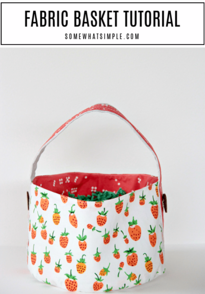 How to Make a Fabric Basket - from Somewhat Simple
