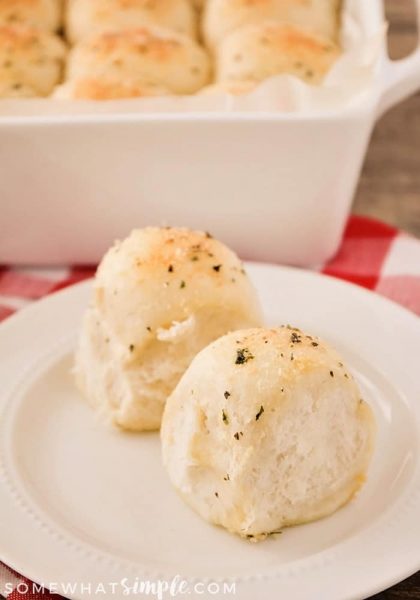 Garlic Parmesan Rolls - Somewhat Simple
