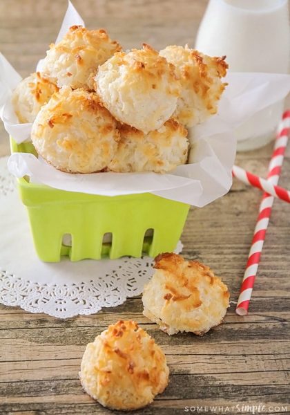 Easy Homemade Coconut Macaroons - from Somewhat Simple