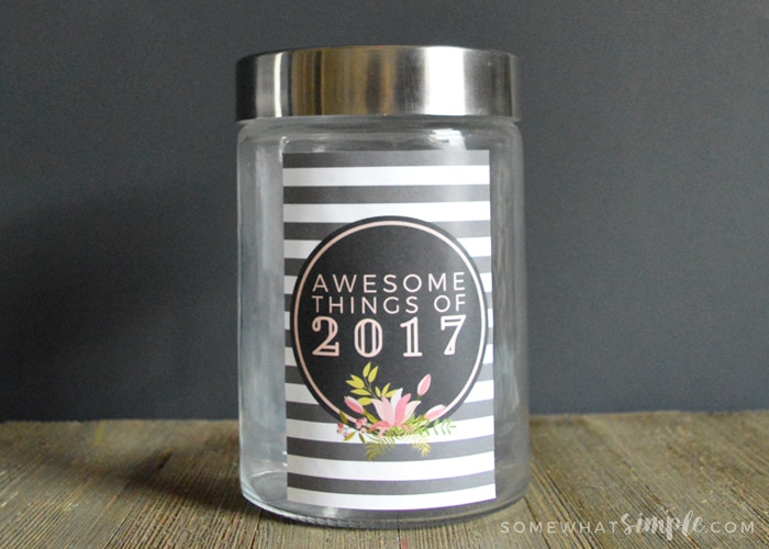 Journal Jar Printables - Awesome Things of 2017 - Somewhat Simple