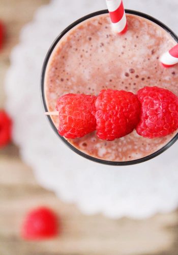 Raspberry Chocolate Protein Shake - Somewhat Simple