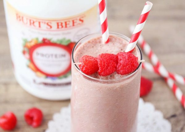Raspberry Chocolate Protein Shake - Somewhat Simple