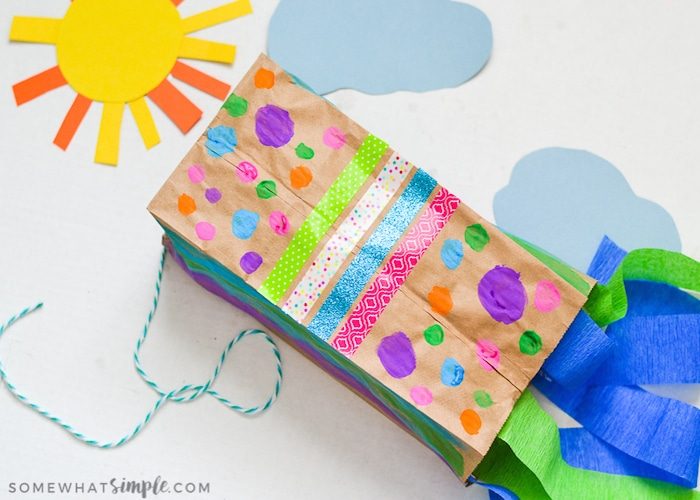 Paper Bag Kites A Fun Craft For Kids Somewhat Simple