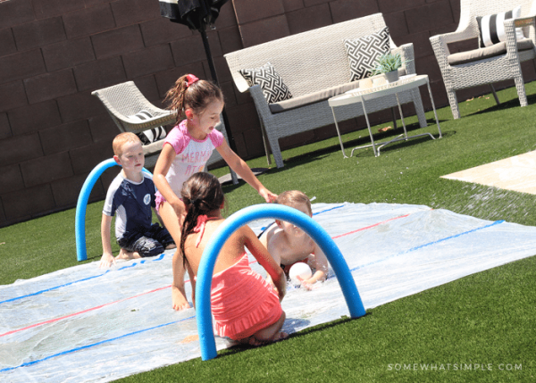 Knee Hockey Water Rink - Fun Outdoor Activity by Somewhat Simple