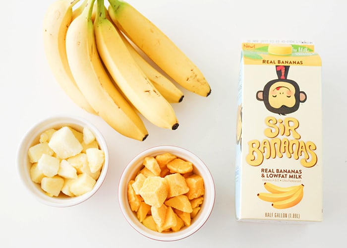Tropical Banana Smoothie Fresh Fruit Somewhat Simple