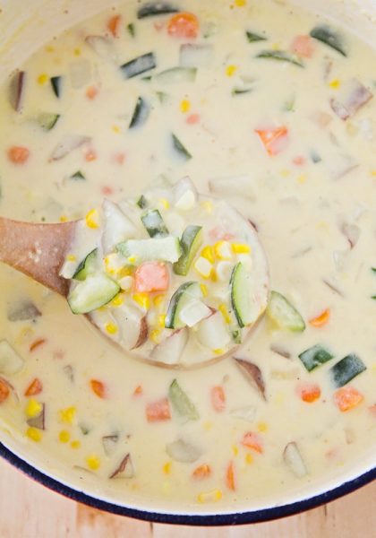 Zucchini Sweet Corn Chowder Recipe - Simple and Delicious