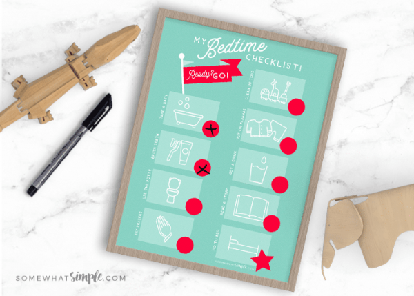 Bedtime Routine Checklist (Free Printable) - Somewhat Simple