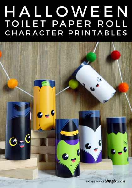 Toilet Paper Roll Halloween Crafts (Printables) | Somewhat Simple