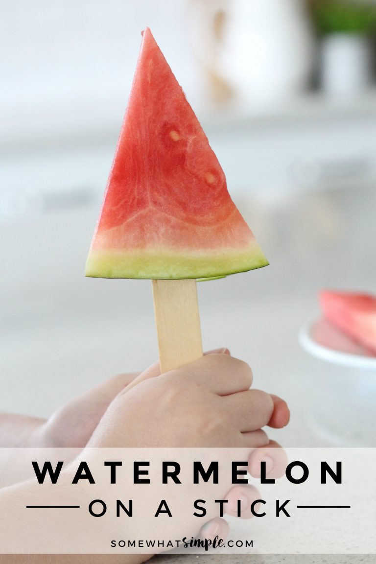 Watermelon on a Stick (Healthy Snack) | Somewhat Simple