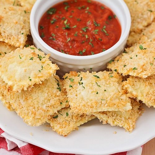 Toasted Ravioli (Baked, not Fried)