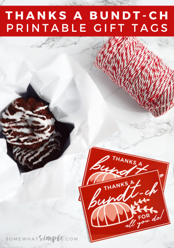 Bundt Cake Thanks A Bunch (Free Printable) - Somewhat Simple
