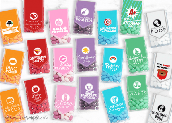 Tic Tac Labels - 80 Designs - from Somewhat Simple .com