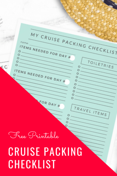 Printable Cruise Packing List (FREE Printable) | Somewhat Simple