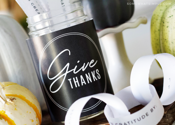 DIY Gratitude Jar (Free Printable Download) | Somewhat Simple