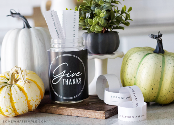 DIY Gratitude Jar (Free Printable Download) | Somewhat Simple