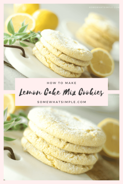 Lemon Cake Mix Cookies - ONLY 3 Ingredients | Somewhat Simple