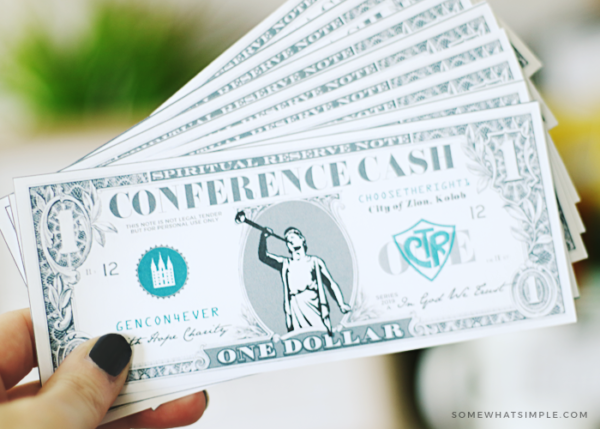 General Conference Activities- Conference Cash Printable