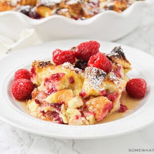 Baked Raspberry French Toast Recipe | Somewhat Simple