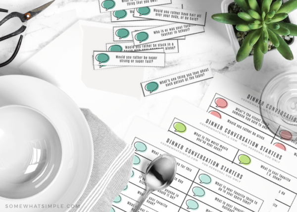 100+ Family Dinner Conversation Starters - Somewhat Simple