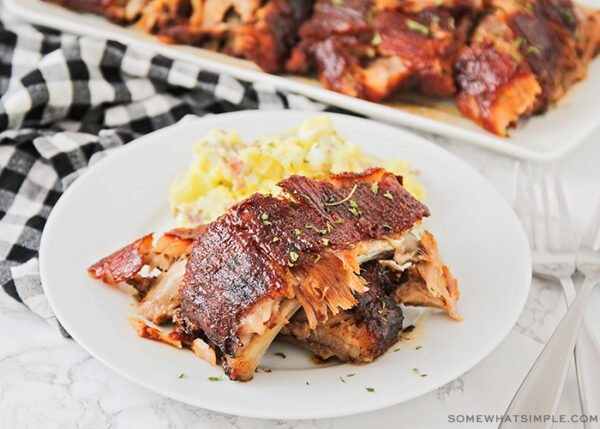 Fall Off The Bone Ribs Recipe (Oven Baked) | Somewhat Simple