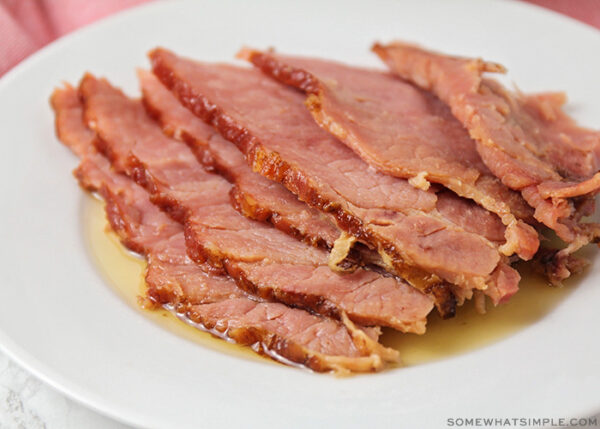 Slow Cooker Ham w/ Brown Sugar (5 min prep) - Somewhat Simple