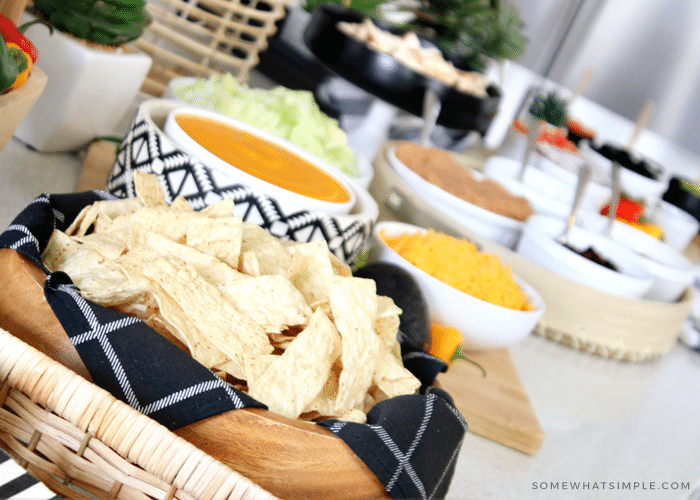 Nacho Bar + Free Printables Idea (+ Free Printable Sign) - Somewhat Simple