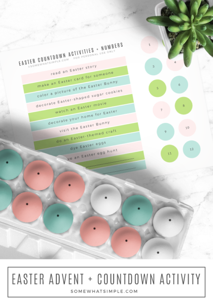 Easter Advent Calendar (FREE Printable) - Somewhat Simple
