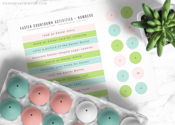 Easter Advent Calendar (FREE Printable) - Somewhat Simple
