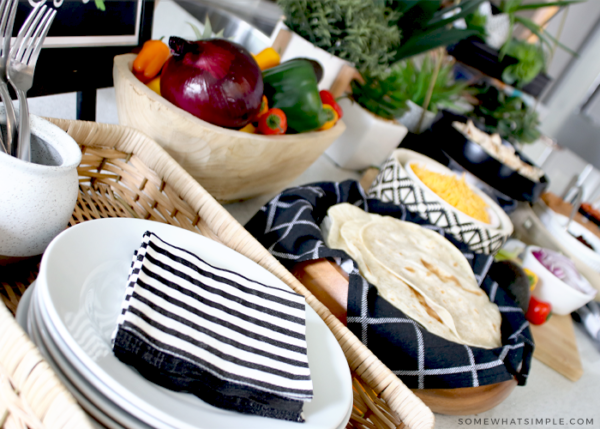 Build Your Own Burrito Bar (Easy Dinner Idea) | Somewhat Simple