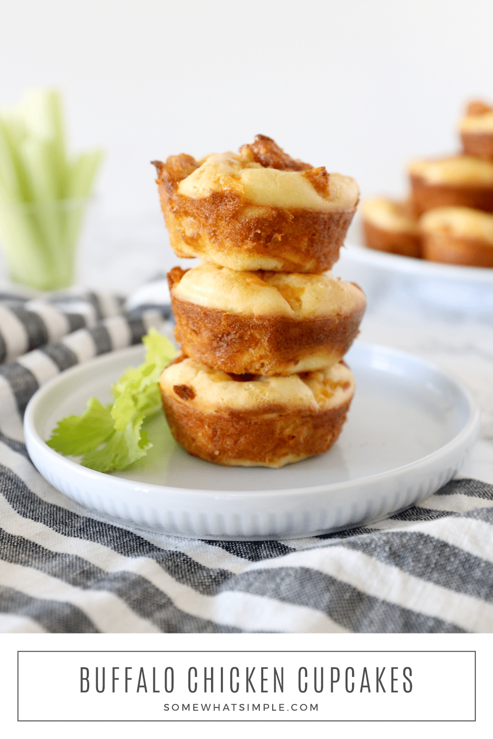 Buffalo Chicken Cupcakes - from Somewhat Simple .com