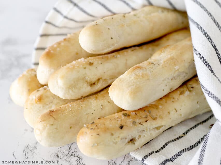 Homemade Breadsticks (Ready In 20 Mins) - Somewhat Simple