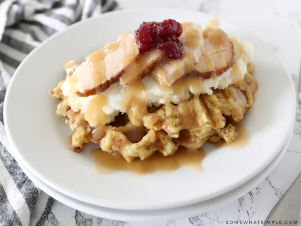 Leftover Stuffing Waffles - from Somewhat Simple .com