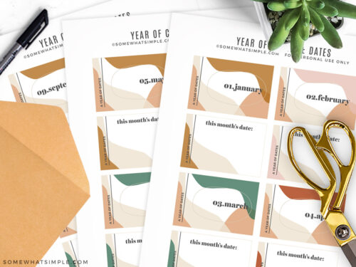 A Year of Dates - Date Night Gift Idea - from Somewhat Simple