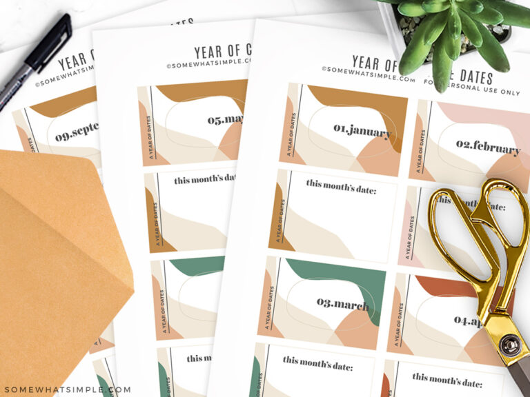 A Year of Dates - Date Night Gift Idea - from Somewhat Simple