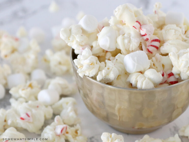 Peppermint Popcorn | Somewhat Simple
