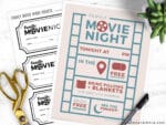 Printable Movie Tickets + Family Movie Night - Somewhat Simple