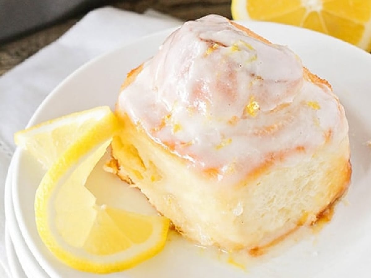 Lemon Sweet Rolls with Cream Cheese Frosting - Somewhat Simple