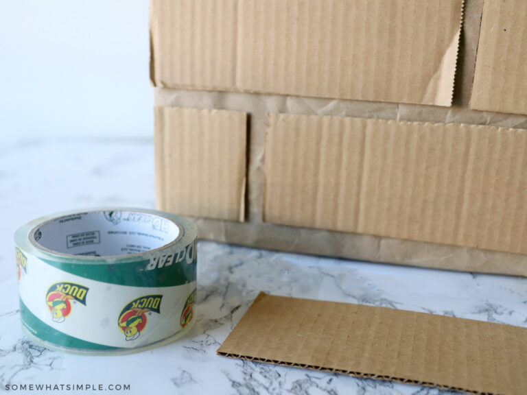 DIY Faux Cardboard Fireplace (Easy Instructions)