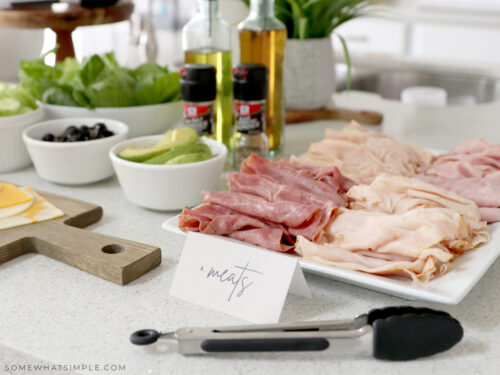 Make Your Own Sandwich Bar - from Somewhat Simple