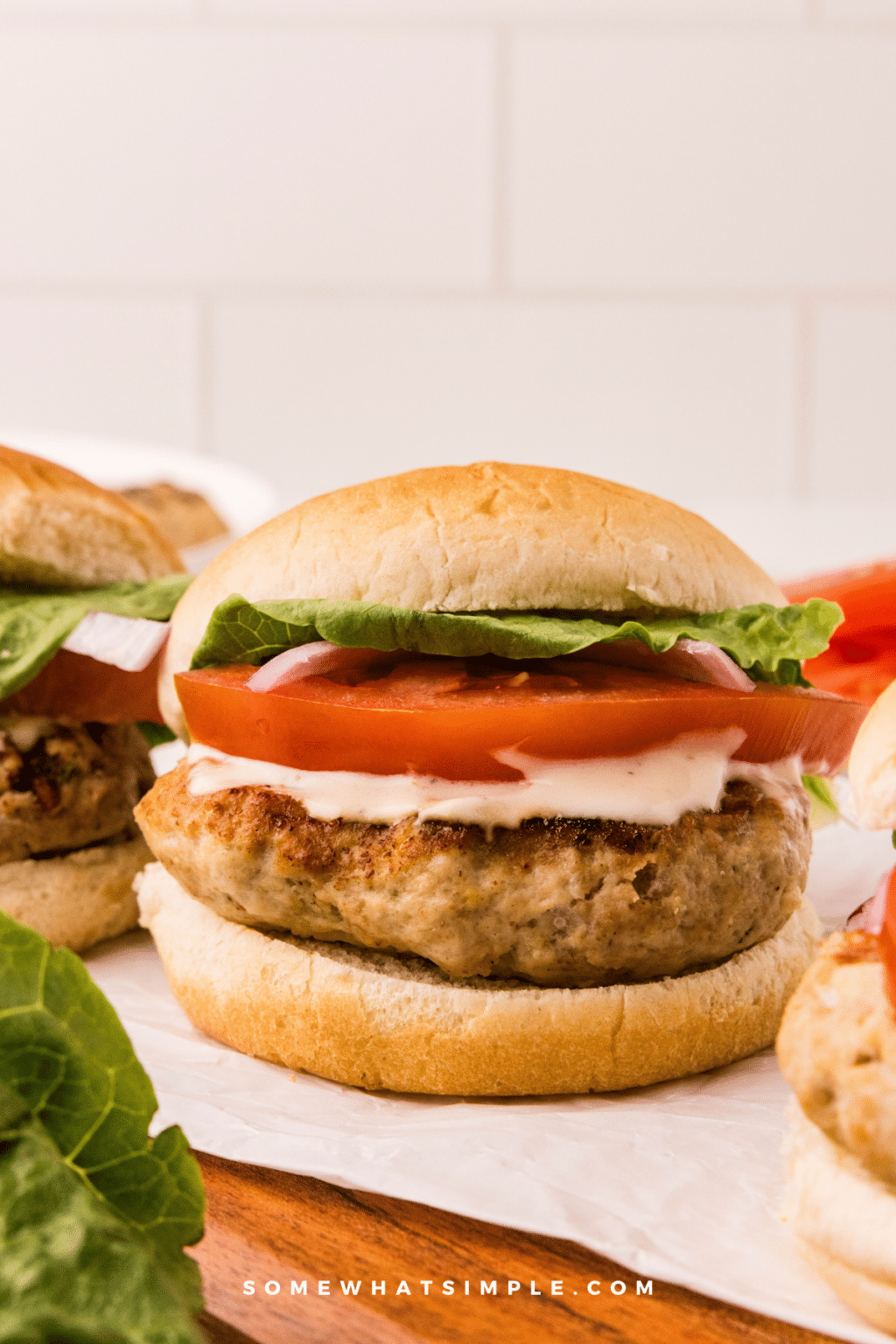 Chicken Caesar Burgers